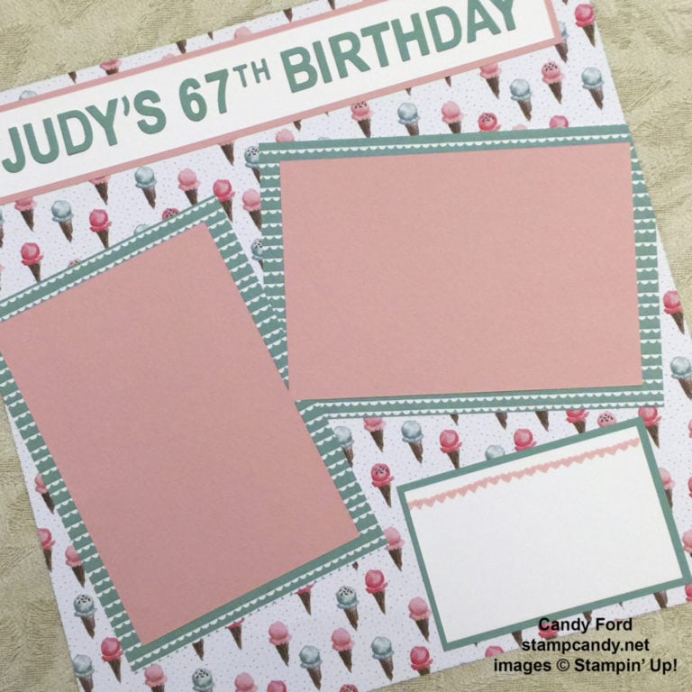 Birthday Bouquet Scrapbook Page - Stamp Candy