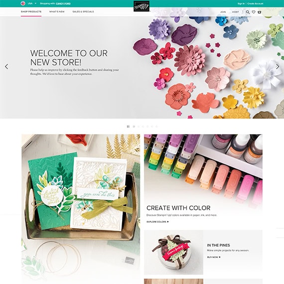 Online Store New Look & New Catalog - Stamp Candy